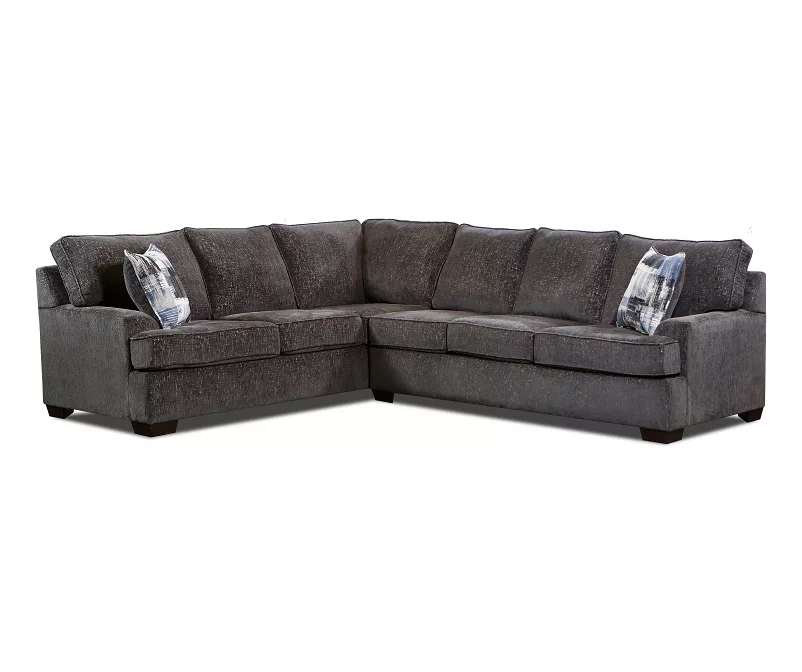 Real Living Dillon Charcoal Sectional Sofa | Home Furniture Store